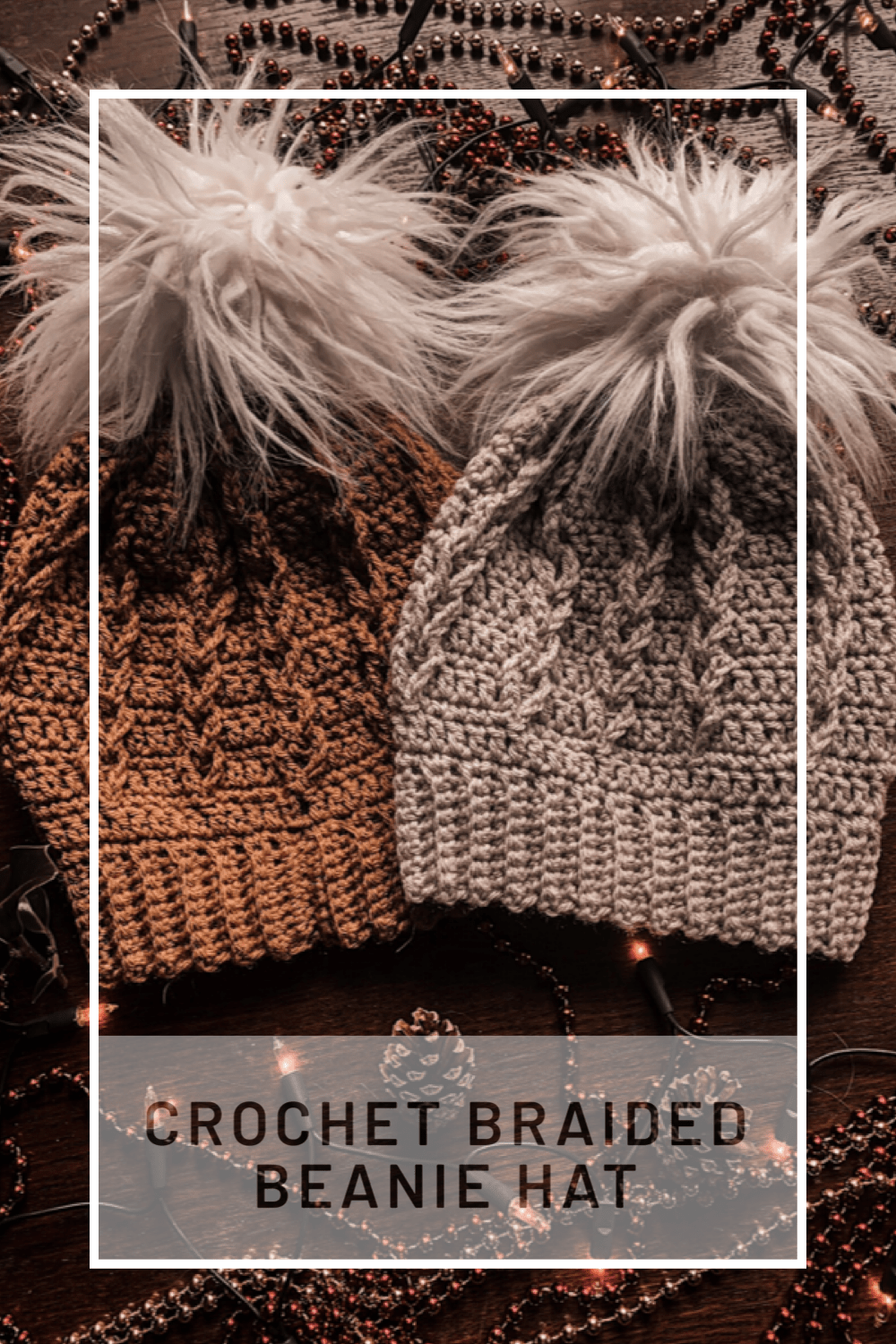 Crochet Braided Beanie Hat - Crochet with Carrie